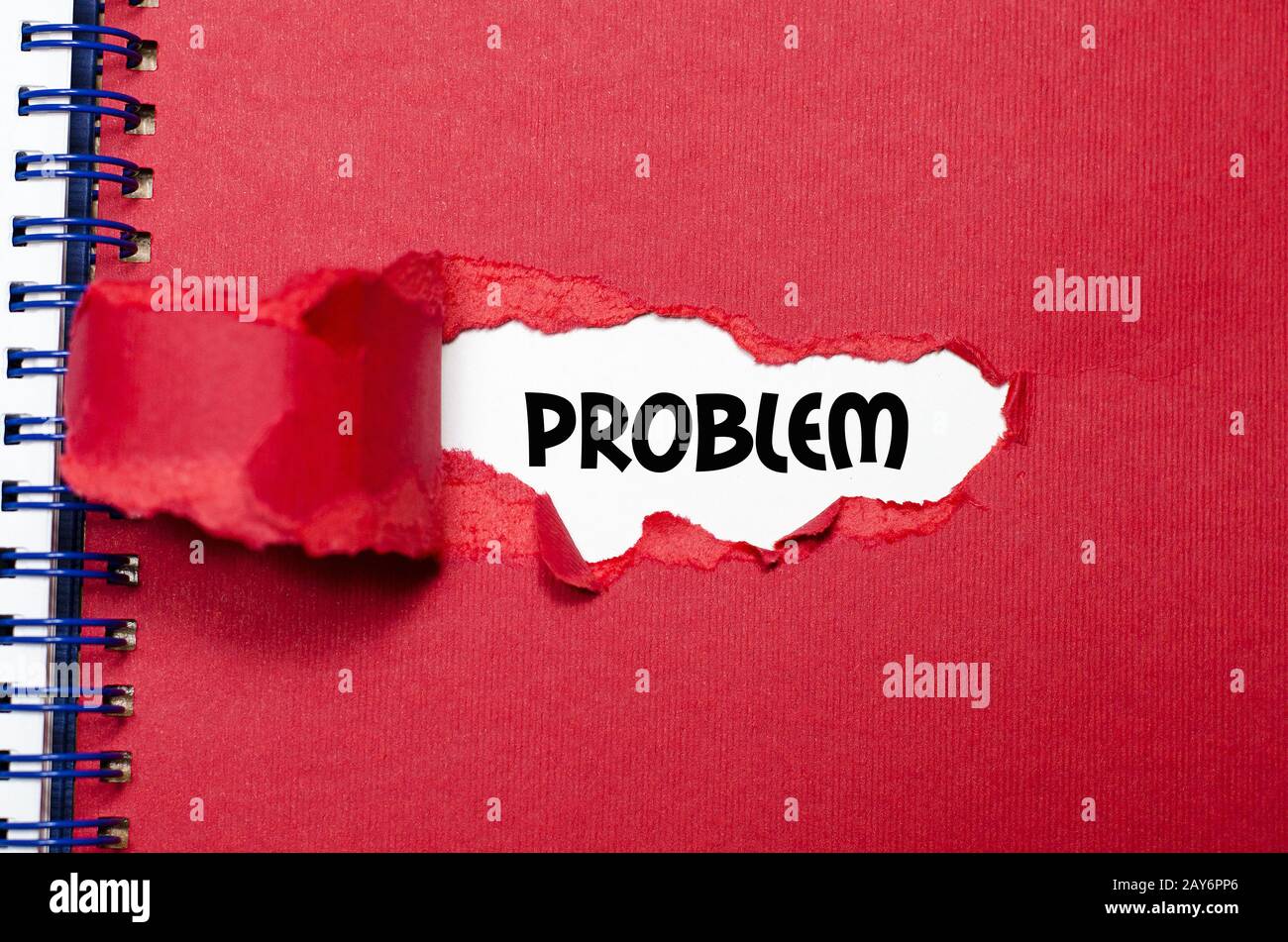 The word problem appearing behind torn paper Stock Photo - Alamy