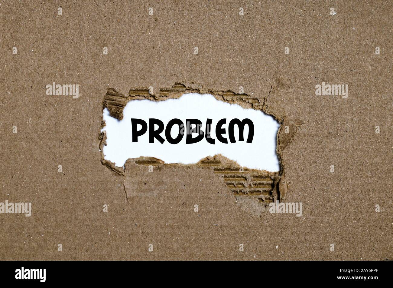 The word problem appearing behind torn paper Stock Photo - Alamy