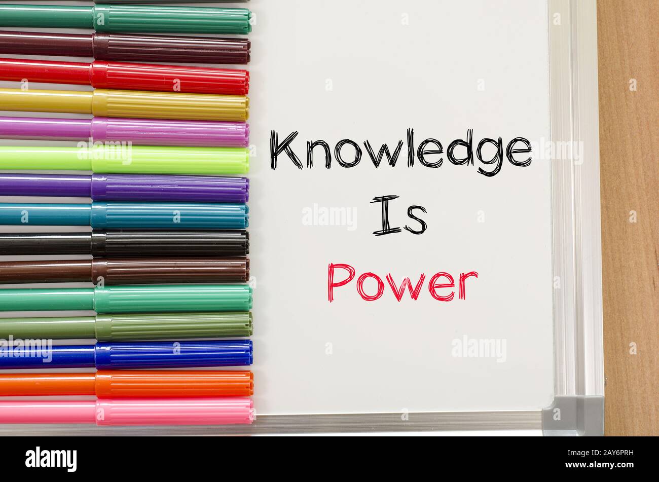 Knowledge is power text concept Stock Photo - Alamy