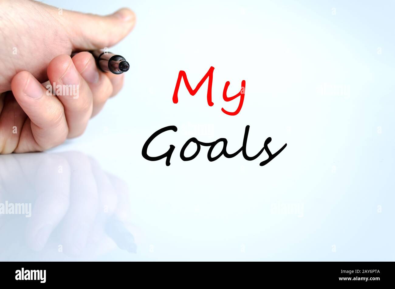 My goals text concept Stock Photo - Alamy