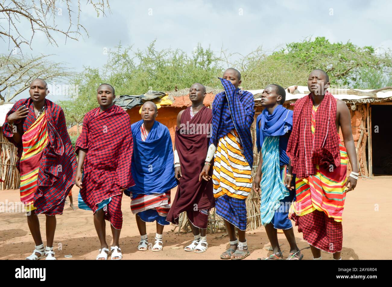 Dance of villagers in a village Stock Photo - Alamy