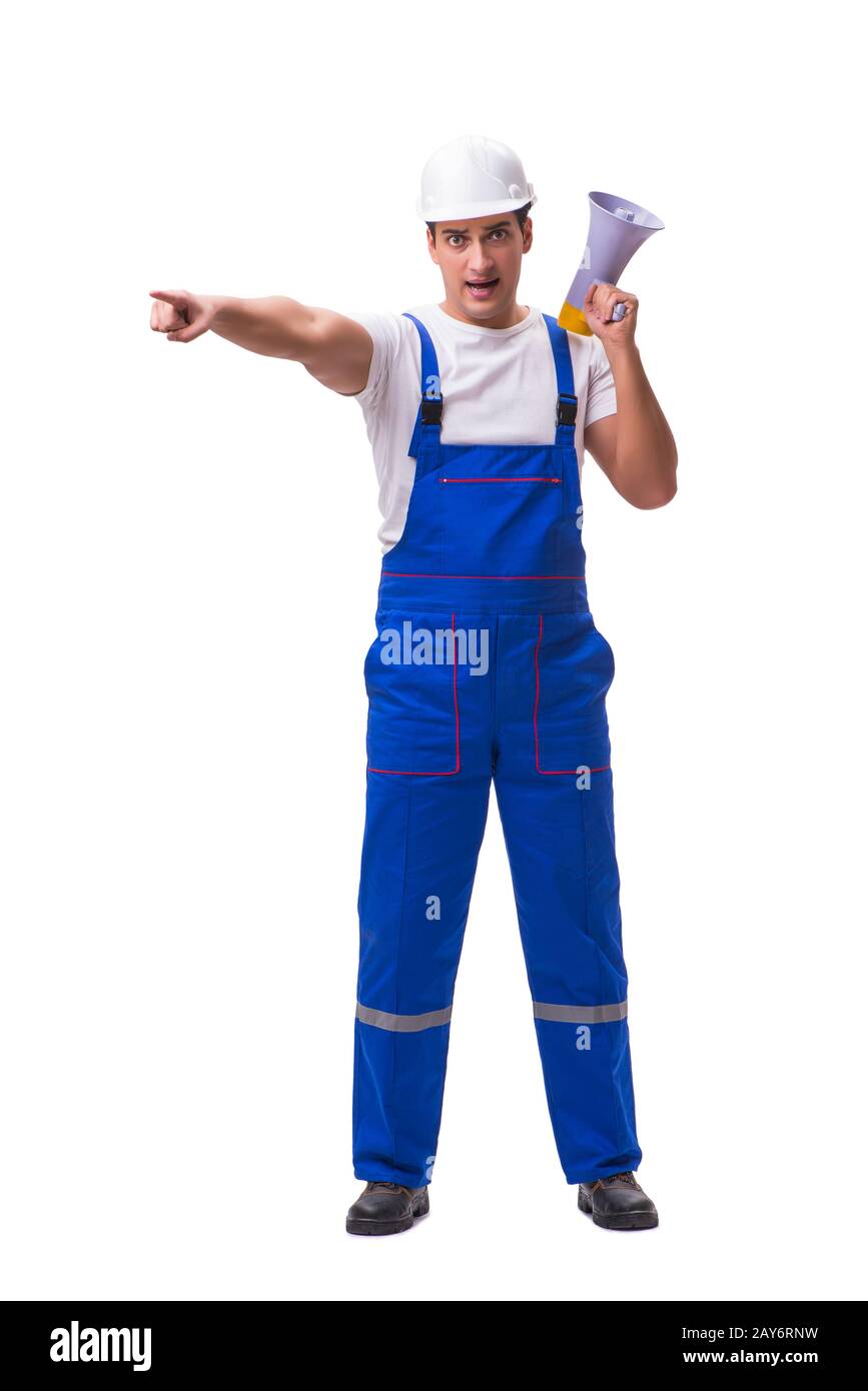 Megaphone work safety speech hi-res stock photography and images - Alamy