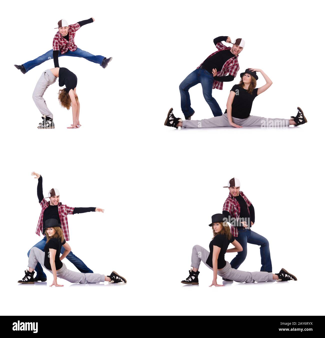 Pair of dancers dancing modern dances Stock Photo - Alamy