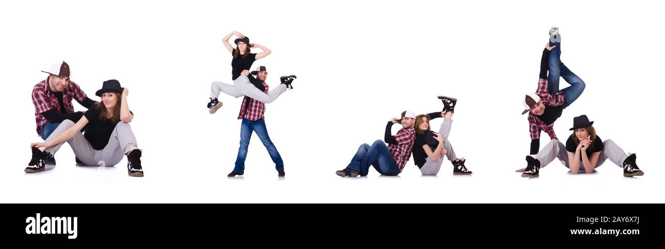 Pair of dancers dancing modern dances Stock Photo - Alamy