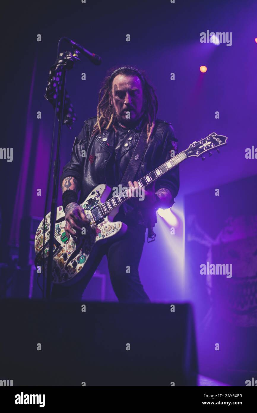 Ginger wildheart, singer/ guitarist from the wildhearts live at o2 ritz ...