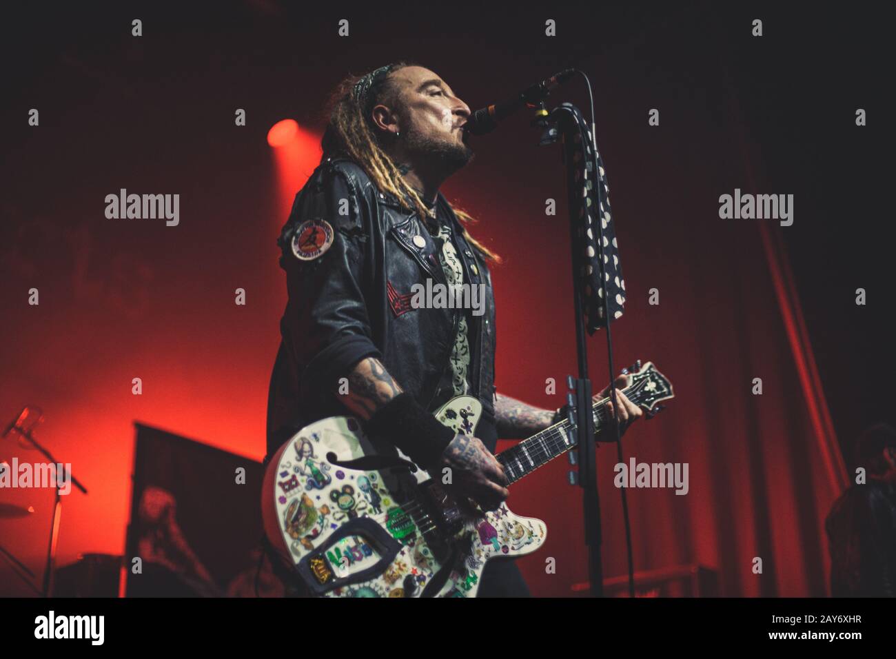 Ginger wildheart, singer/ guitarist from the wildhearts live at o2 ritz ...