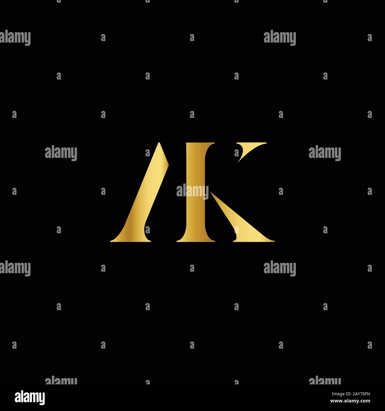 ak ka letter logo design Stock Vector Image & Art - Alamy