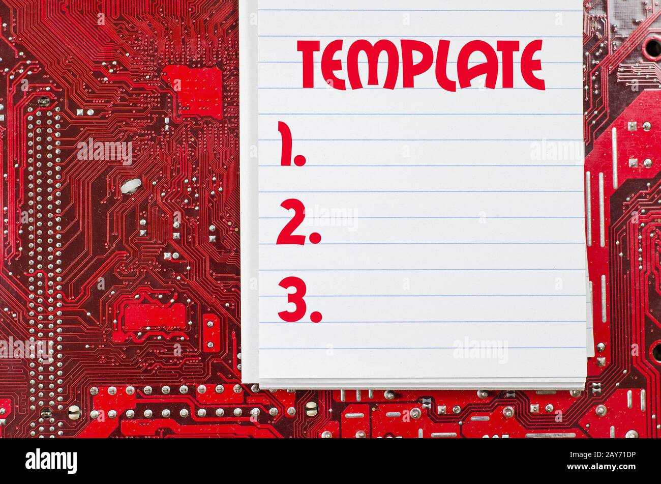 Template text concept over computer background Stock Photo - Alamy