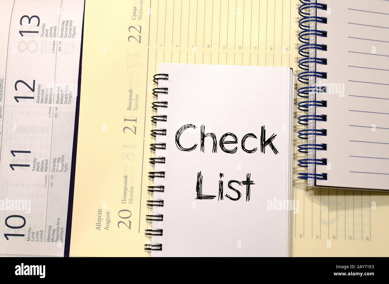 Check list concept on notebook Stock Photo - Alamy