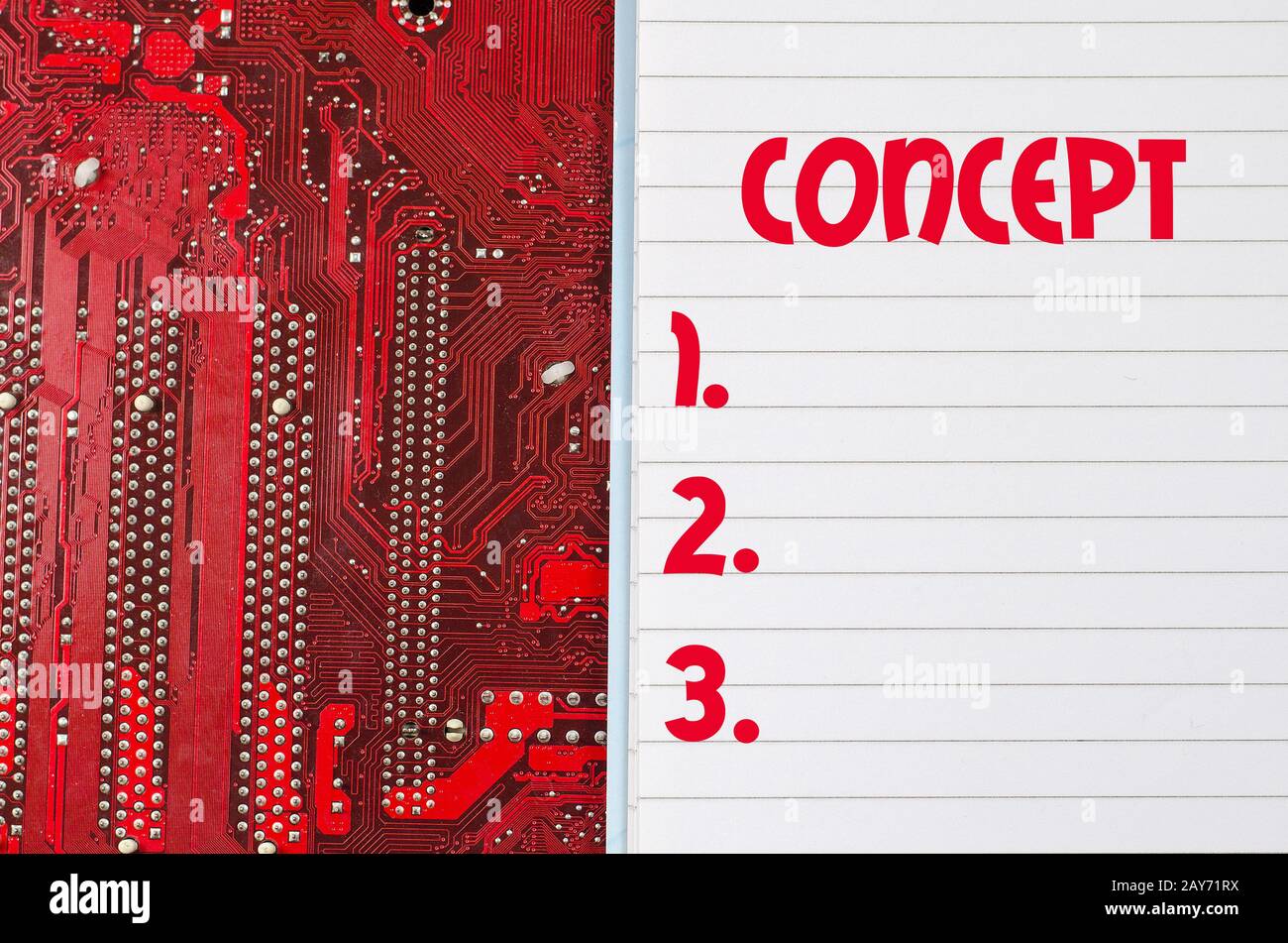 Concept text concept over computer background Stock Photo - Alamy