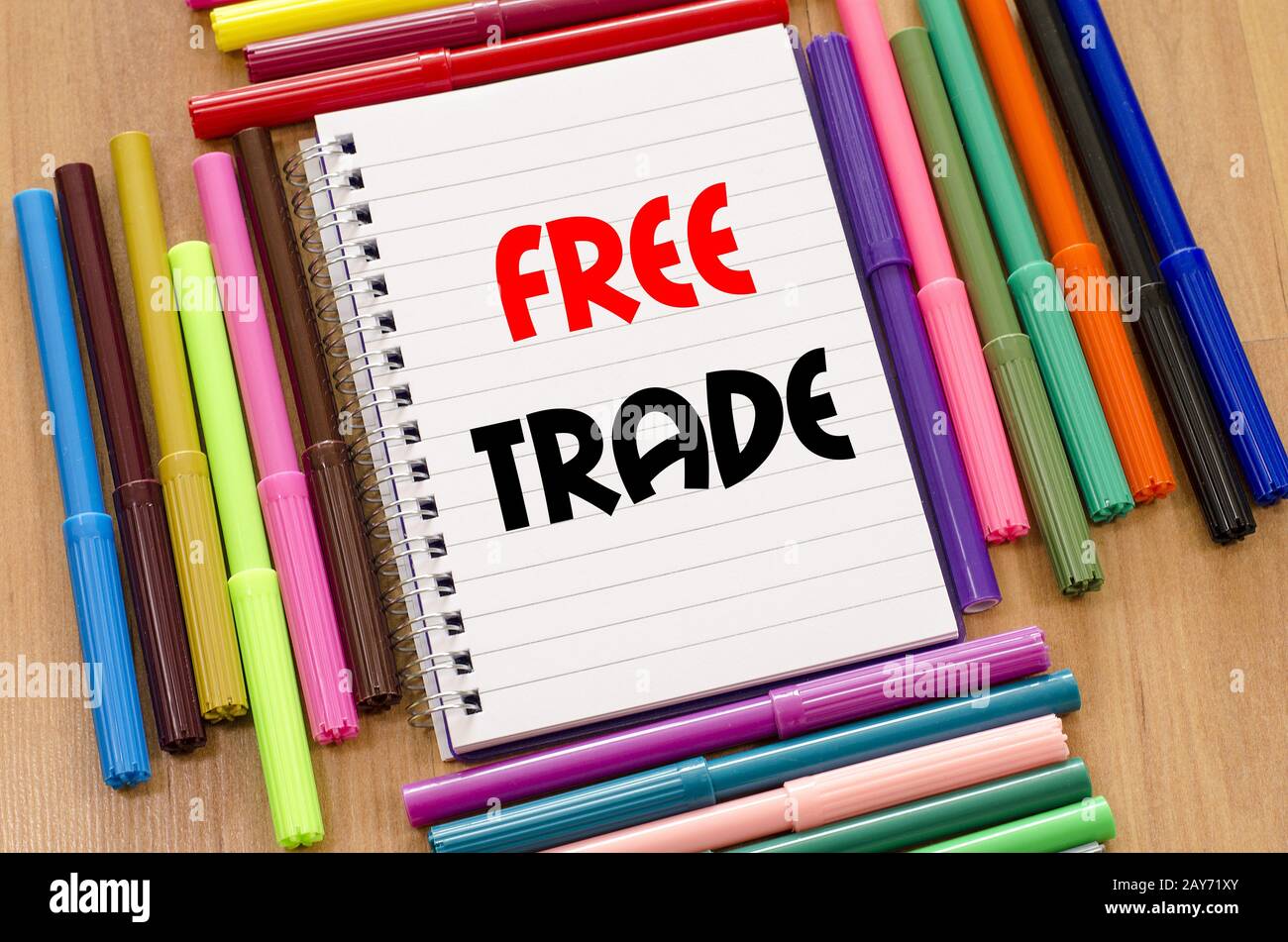 Free trade text concept Stock Photo - Alamy