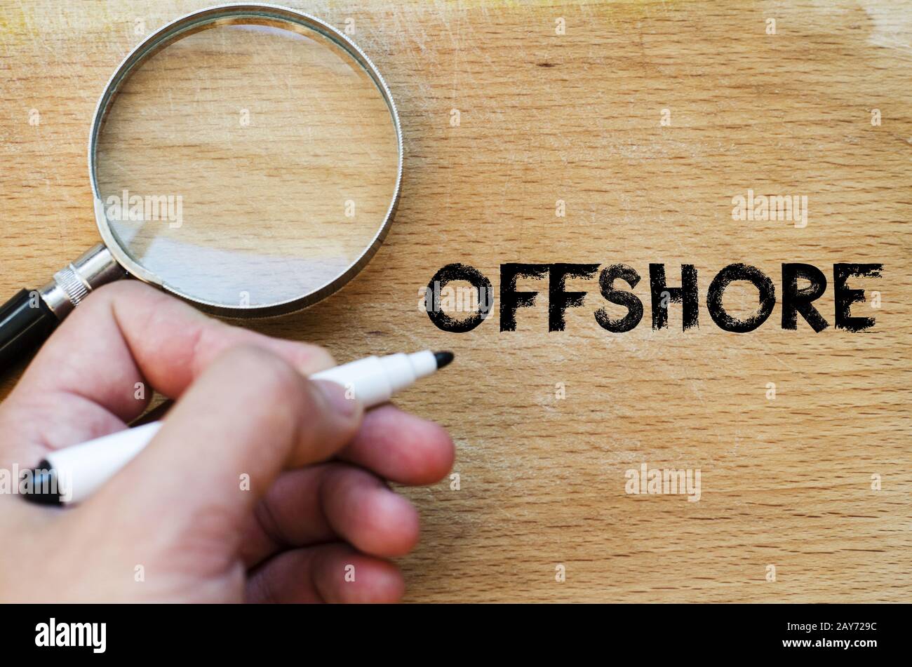 Offshore text concept Stock Photo - Alamy