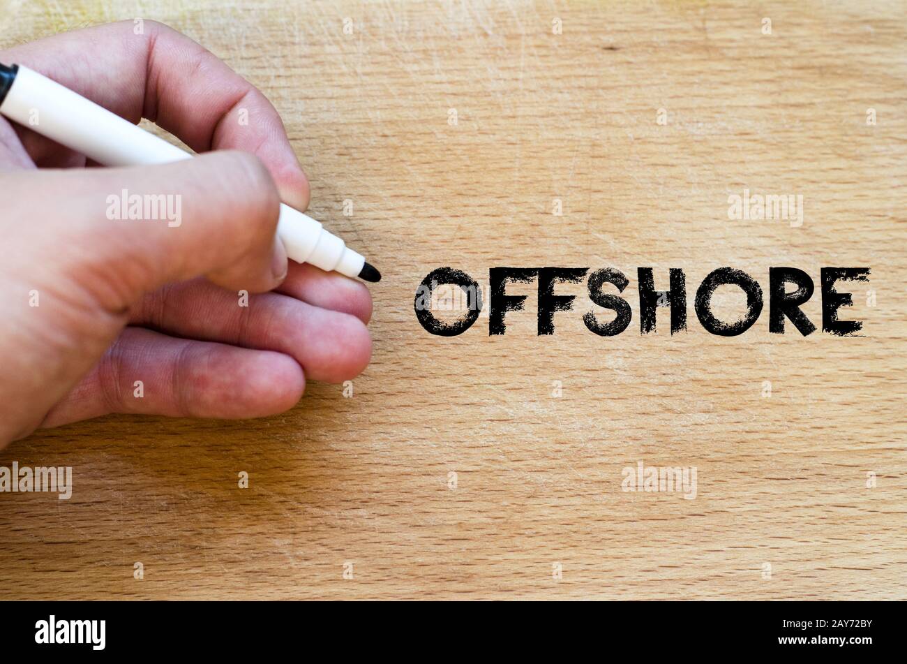 Offshore text concept Stock Photo - Alamy
