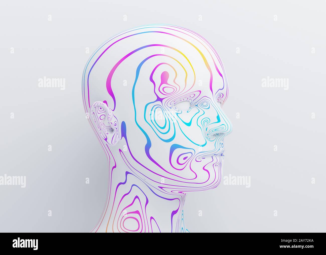 Abstract human head, 3d render, artificial intelligence concept Stock ...