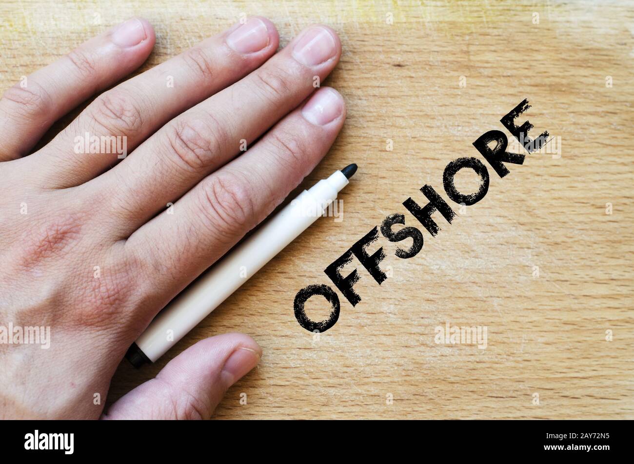 Offshore text concept Stock Photo - Alamy