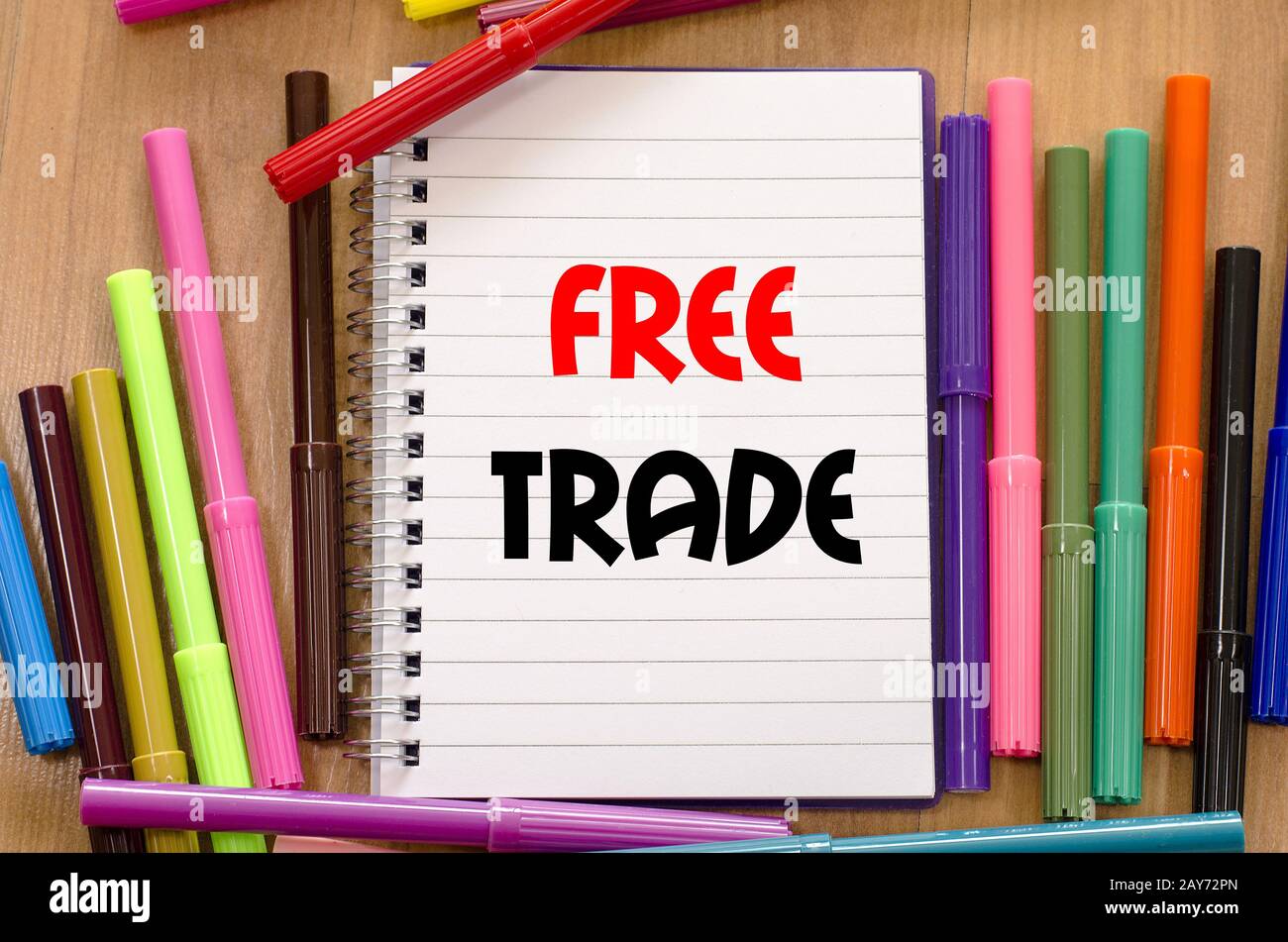 Free trade text concept Stock Photo - Alamy