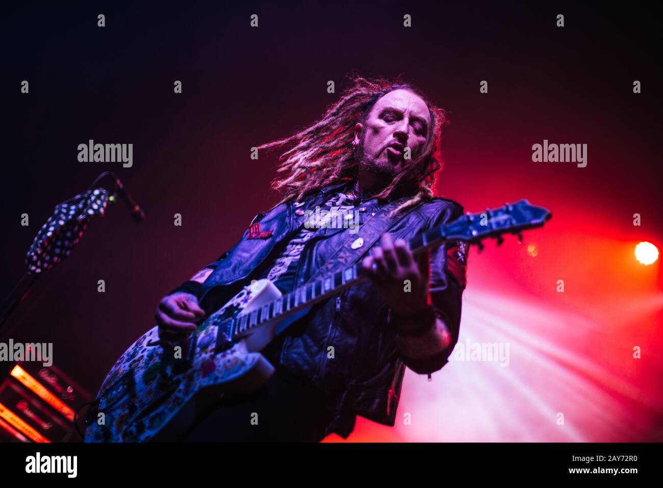 Ginger wildheart, singer/ guitarist from the wildhearts live at o2 ritz ...
