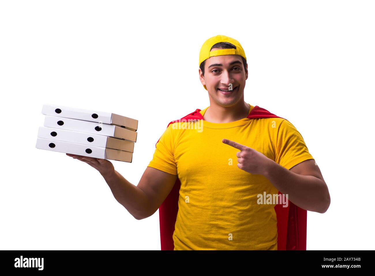 Delivery hero worker hi-res stock photography and images - Alamy