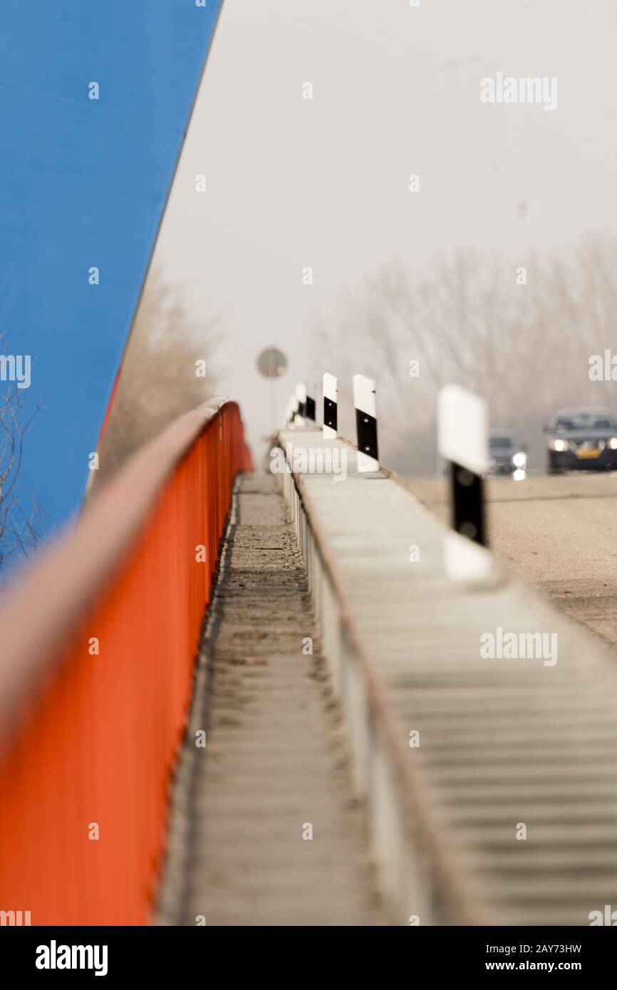 Footpath over a highway bridge Stock Photo - Alamy