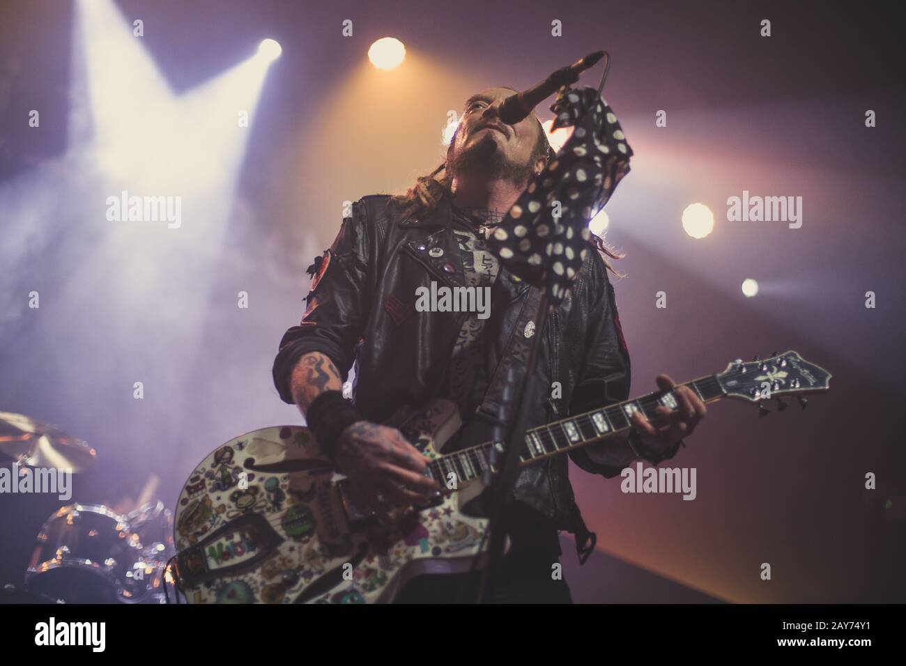 Ginger wildheart, singer/ guitarist from the wildhearts live at o2 ritz ...