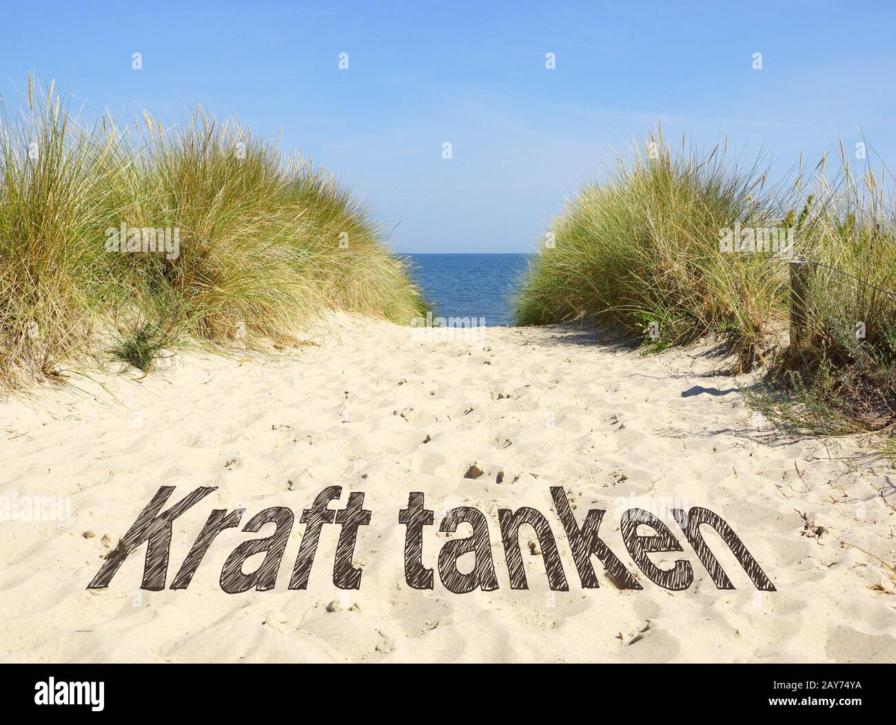Recharge your batteries on the beach and the sea Stock Photo - Alamy