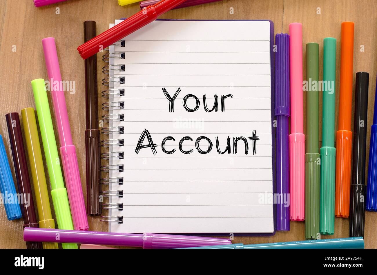 Your account text concept Stock Photo - Alamy