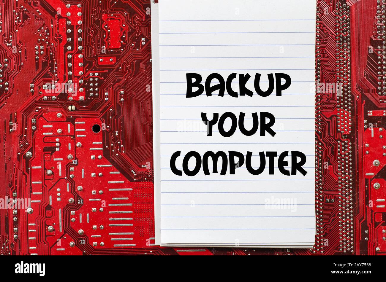 Backup your computer text concept Stock Photo - Alamy