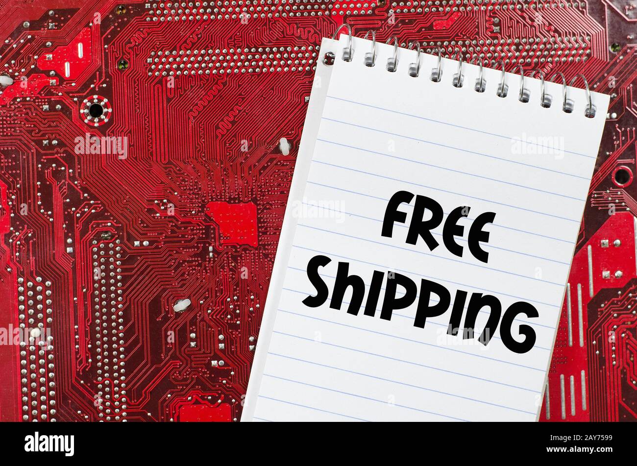 Free shipping text concept Stock Photo - Alamy