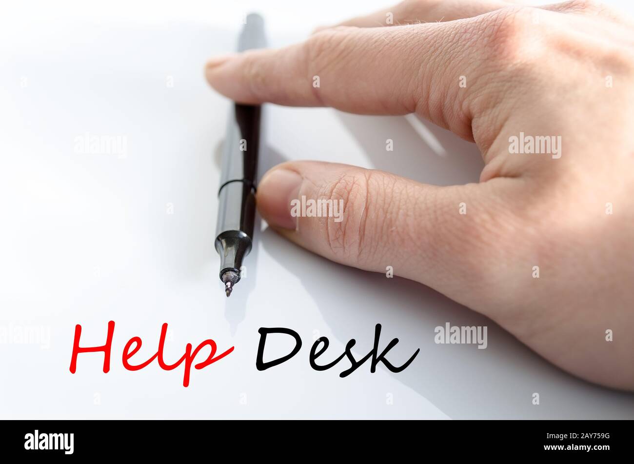 Help desk text concept Stock Photo - Alamy