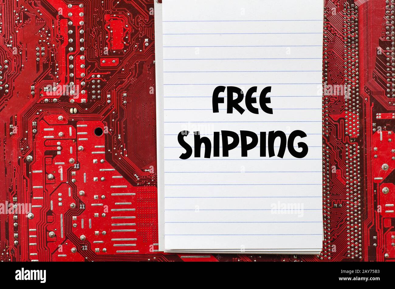 Free shipping text concept Stock Photo - Alamy
