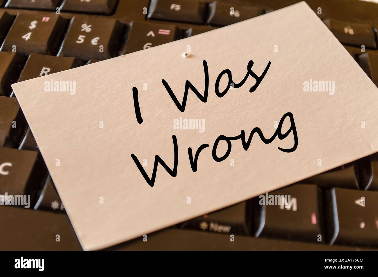 I was wrong text concept Stock Photo - Alamy