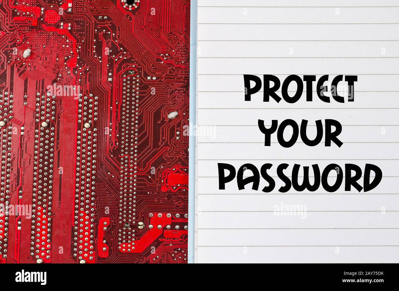 Protect your password text concept Stock Photo - Alamy