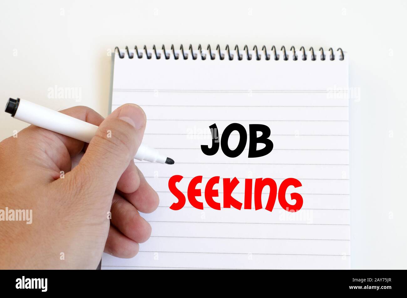 Job seeking text concept Stock Photo - Alamy