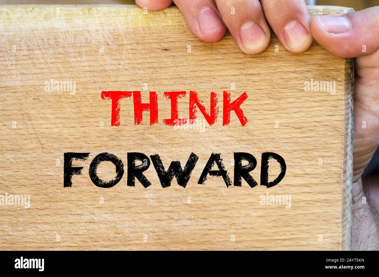 Think forward text concept Stock Photo - Alamy