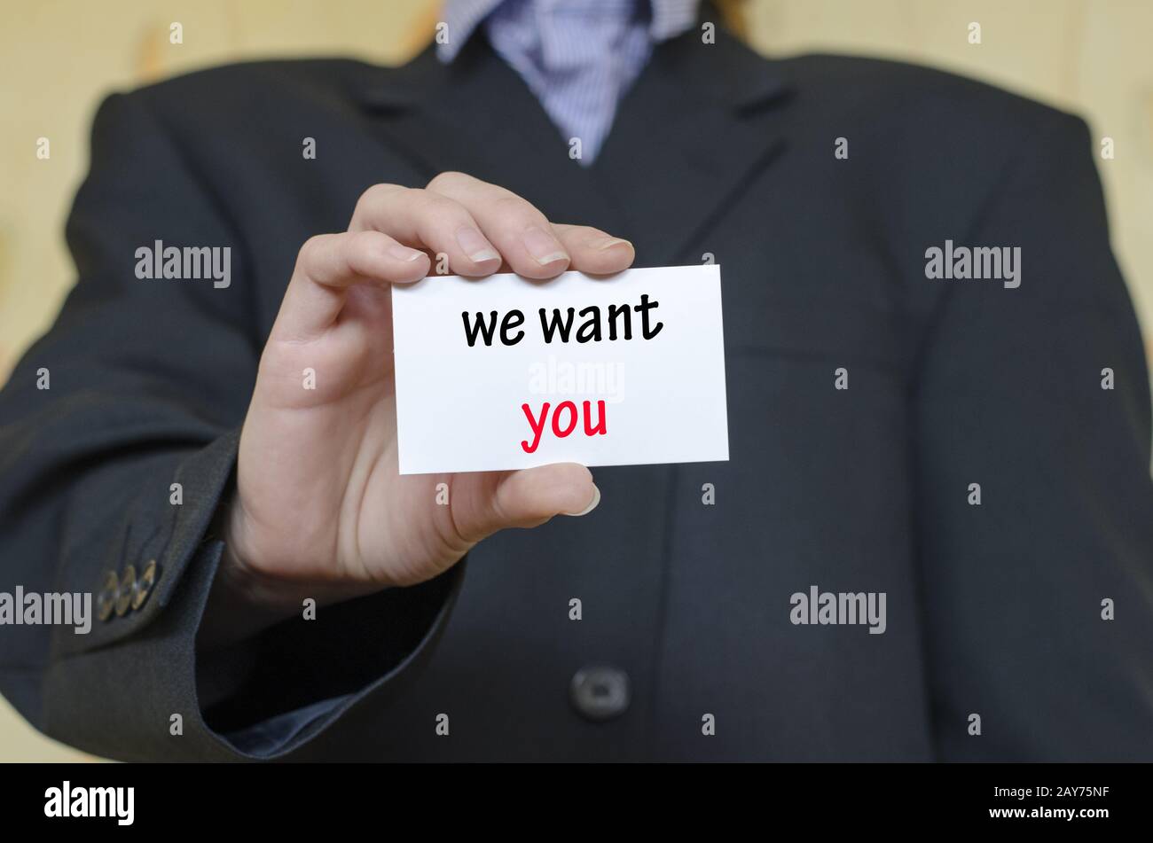 We want you text concept Stock Photo - Alamy