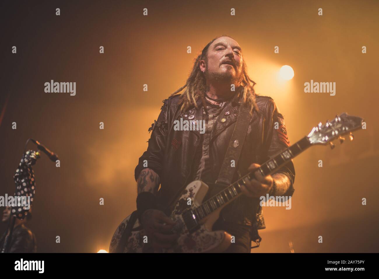 Ginger wildheart, singer/ guitarist from the wildhearts live at o2 ritz ...