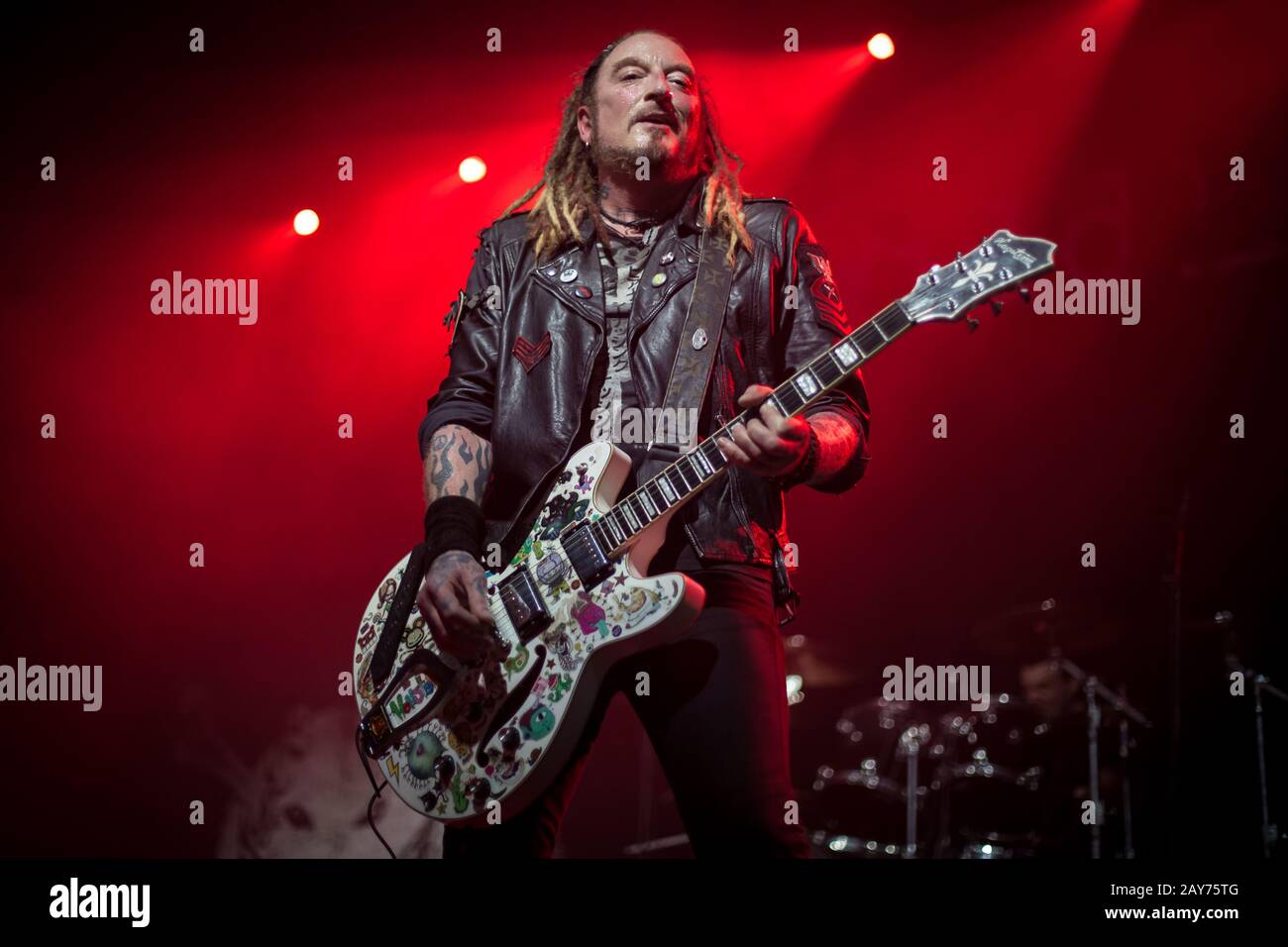 Ginger wildheart, singer/ guitarist from the wildhearts live at o2 ritz ...