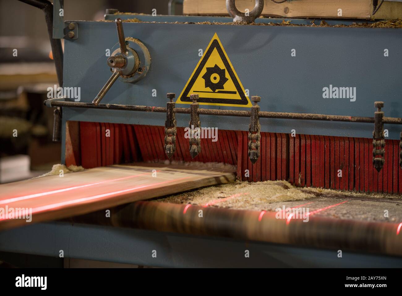 View of cutting machinery in operating position Stock Photo - Alamy