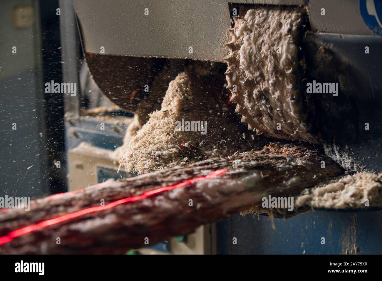 View of cutting machinery in operating position Stock Photo - Alamy