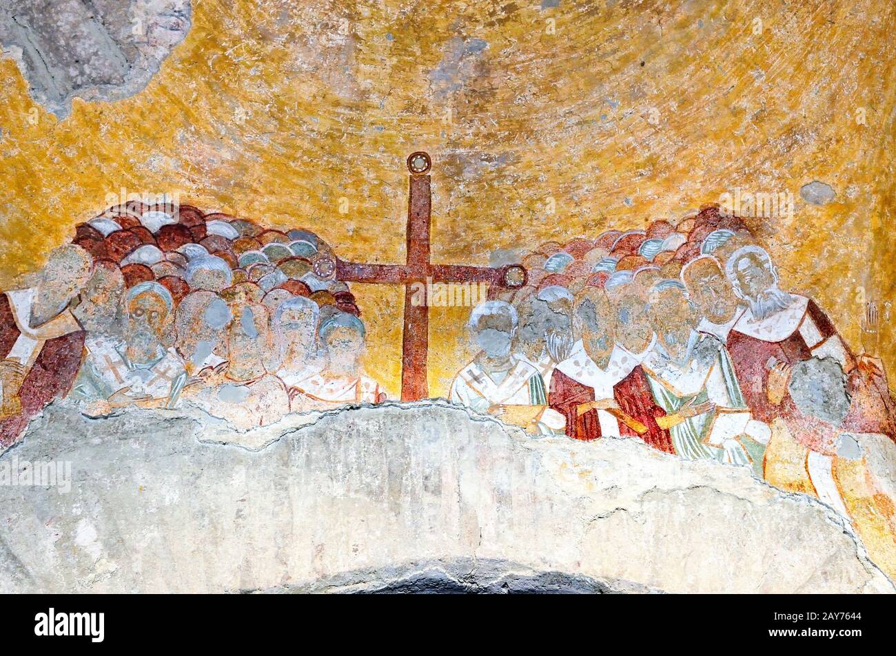 Christian Faceless mad painting in the Nicholas church in Myra Turkey ...