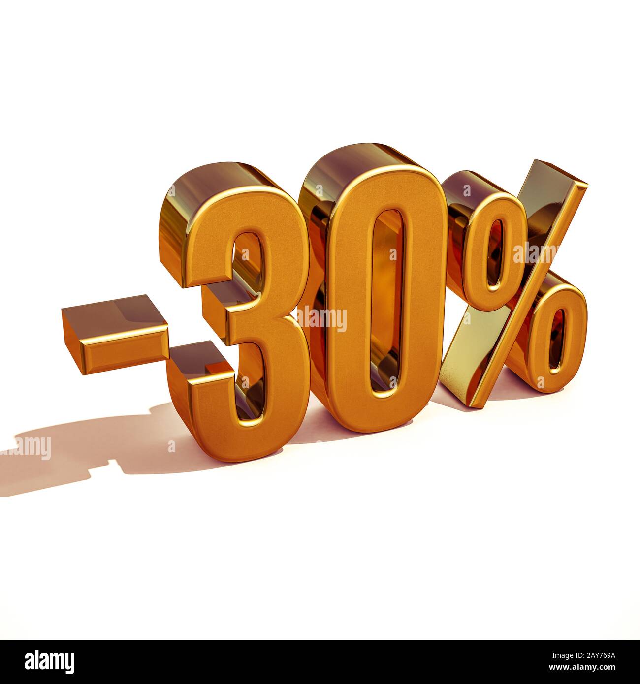 3d Gold 30 Percent Discount Sign Stock Photo - Alamy