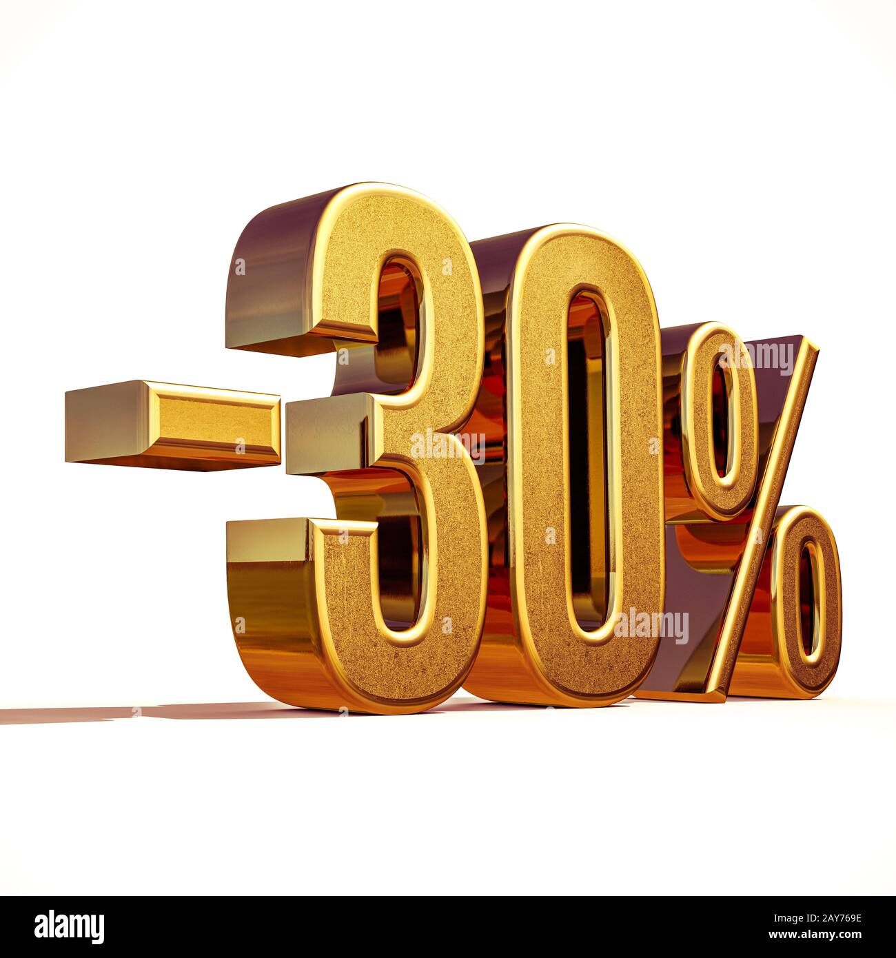 3d Gold 30 Percent Discount Sign Stock Photo - Alamy