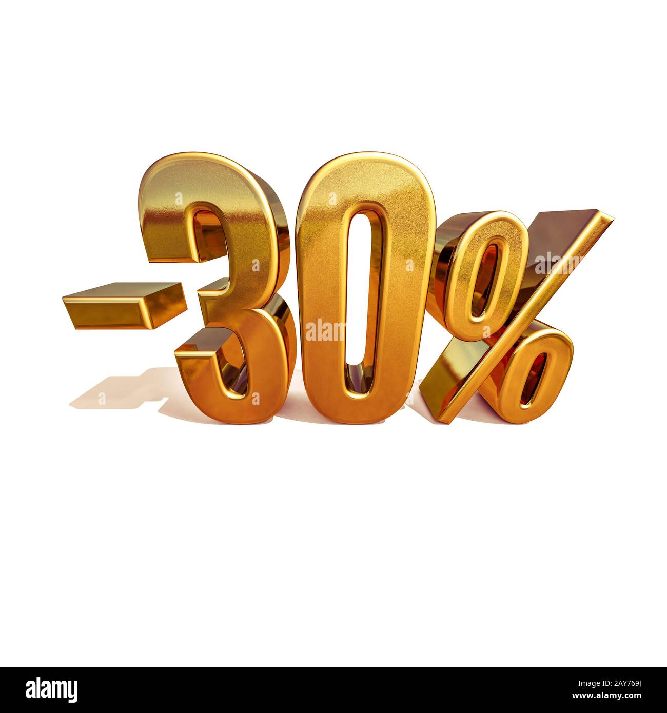 3d Gold 30 Percent Discount Sign Stock Photo - Alamy