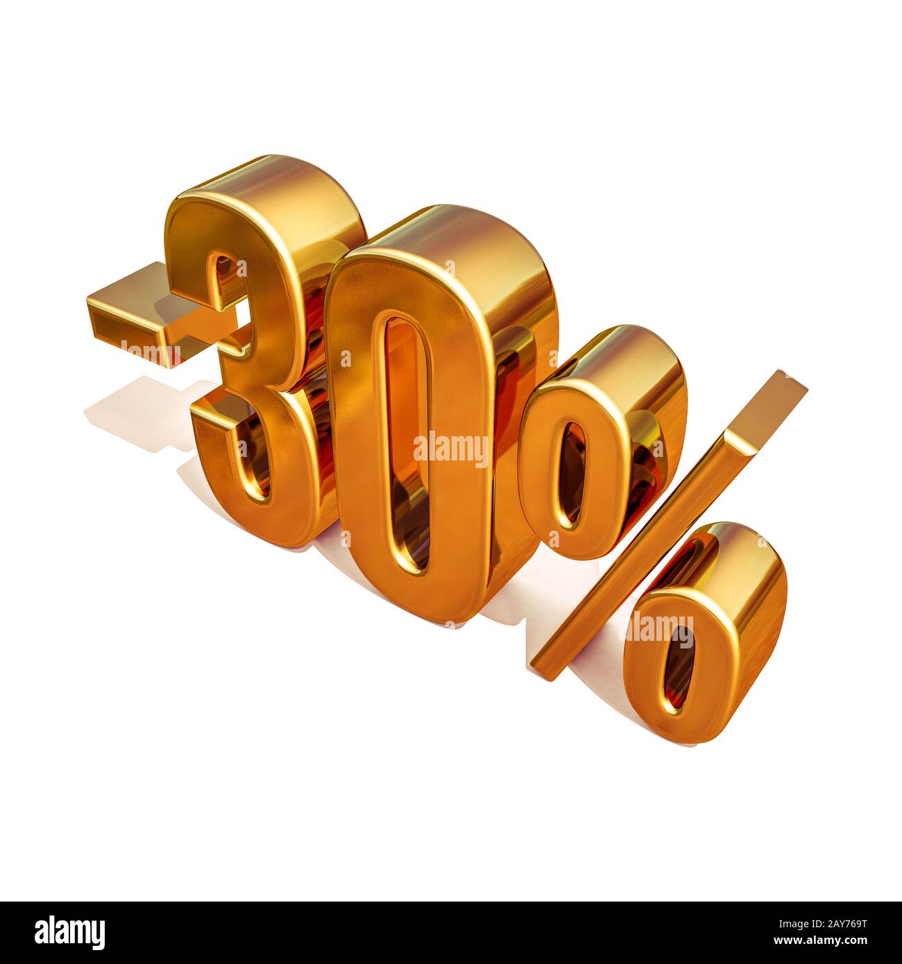 3d Gold 30 Percent Discount Sign Stock Photo - Alamy