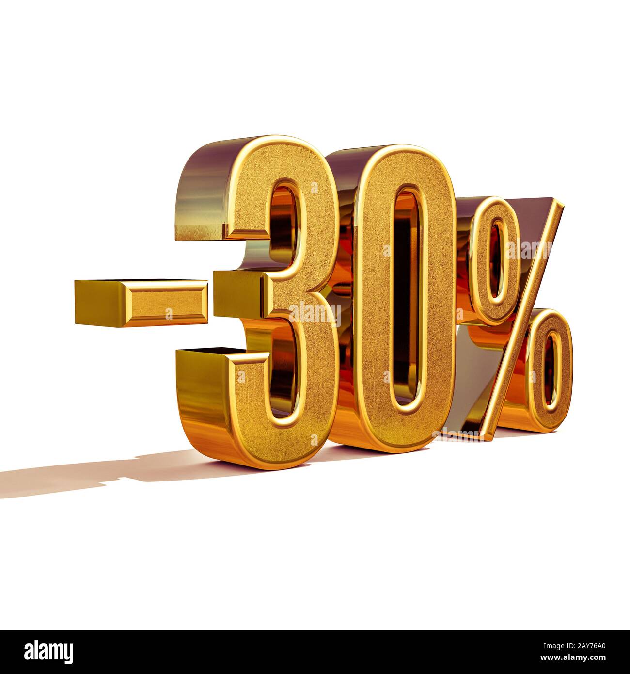3d Gold 30 Percent Discount Sign Stock Photo - Alamy