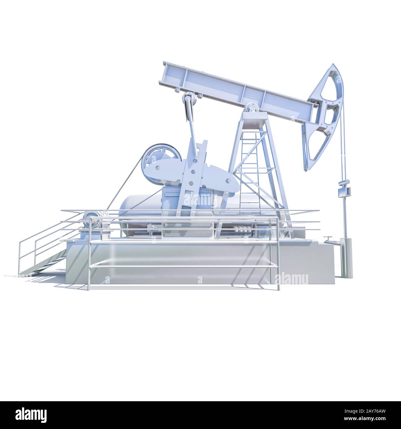 Oil Drilling Rig on White Background Stock Photo - Alamy