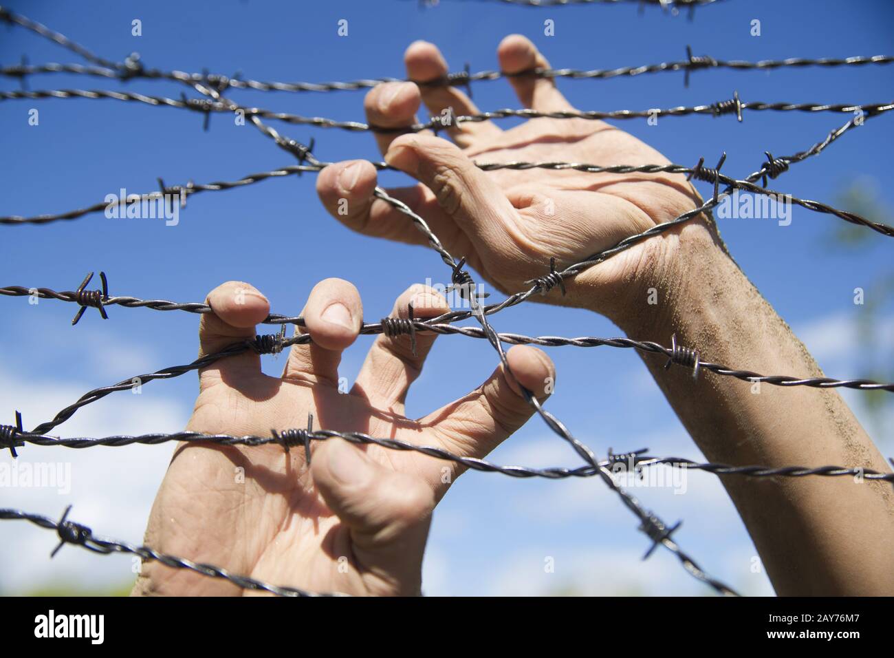 Barbed wire fist hi-res stock photography and images - Alamy