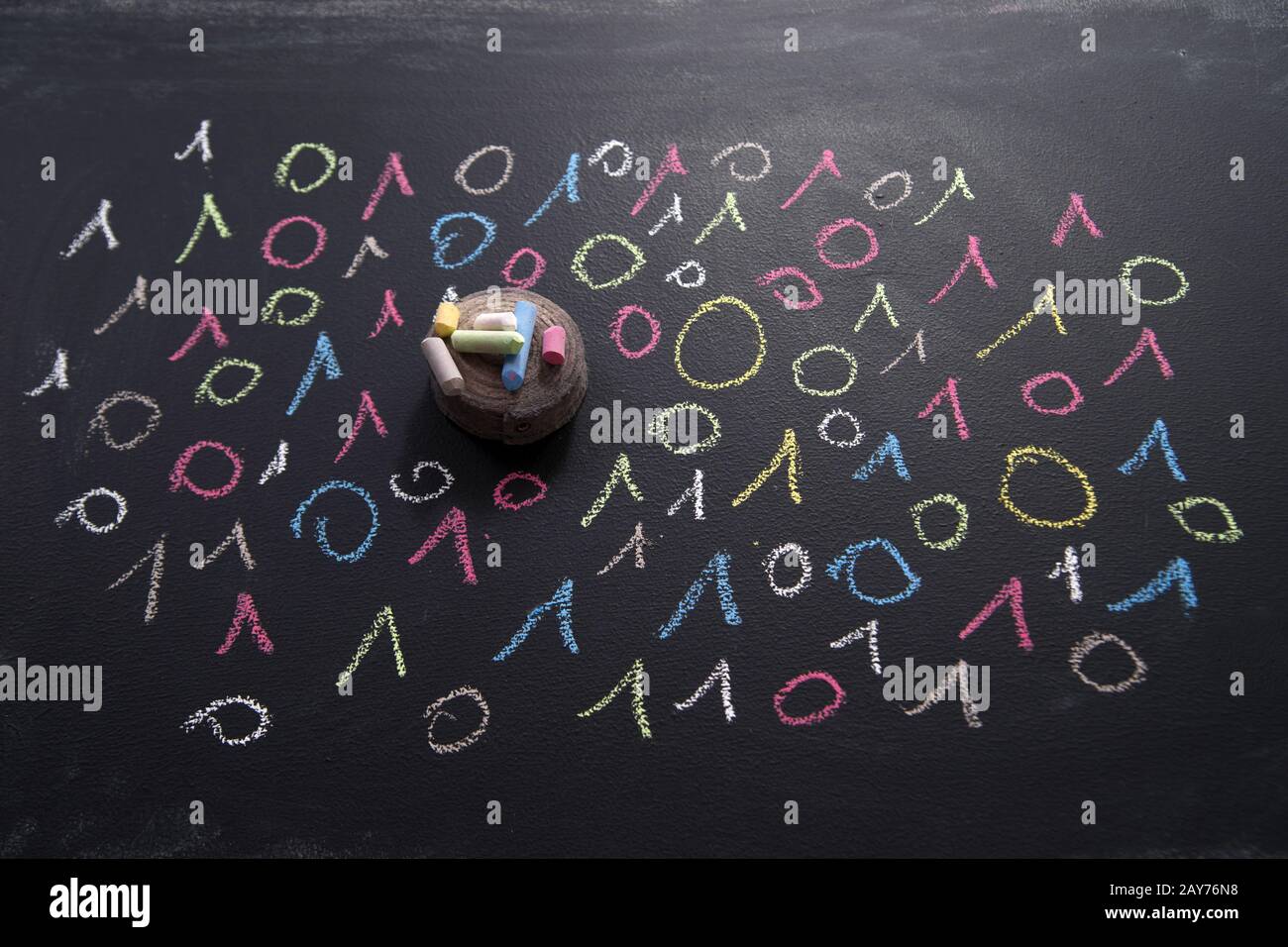 Binary code colorful Stock Photo - Alamy