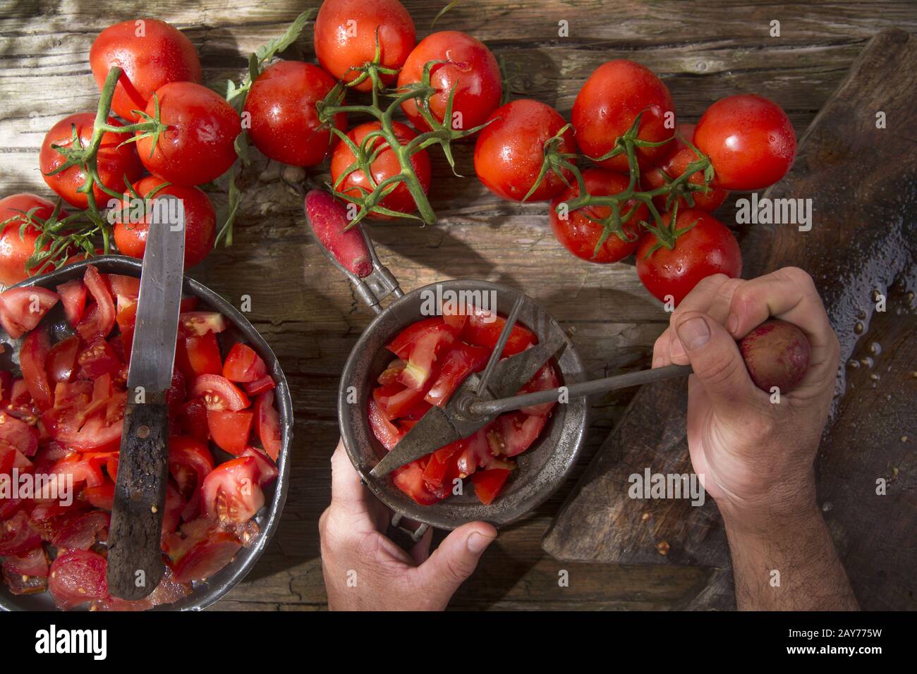 Passed round tomato Stock Photo - Alamy