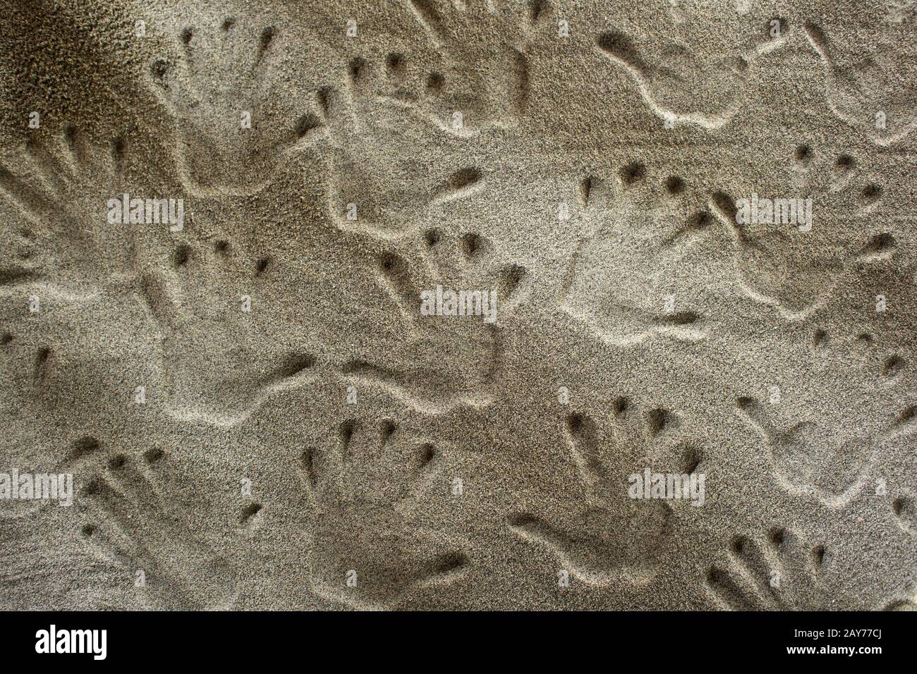 Handprints in sand hi-res stock photography and images - Alamy